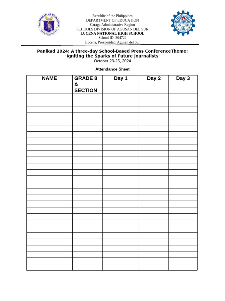 ATTENDANCE | PDF | Self-Improvement | Wellness