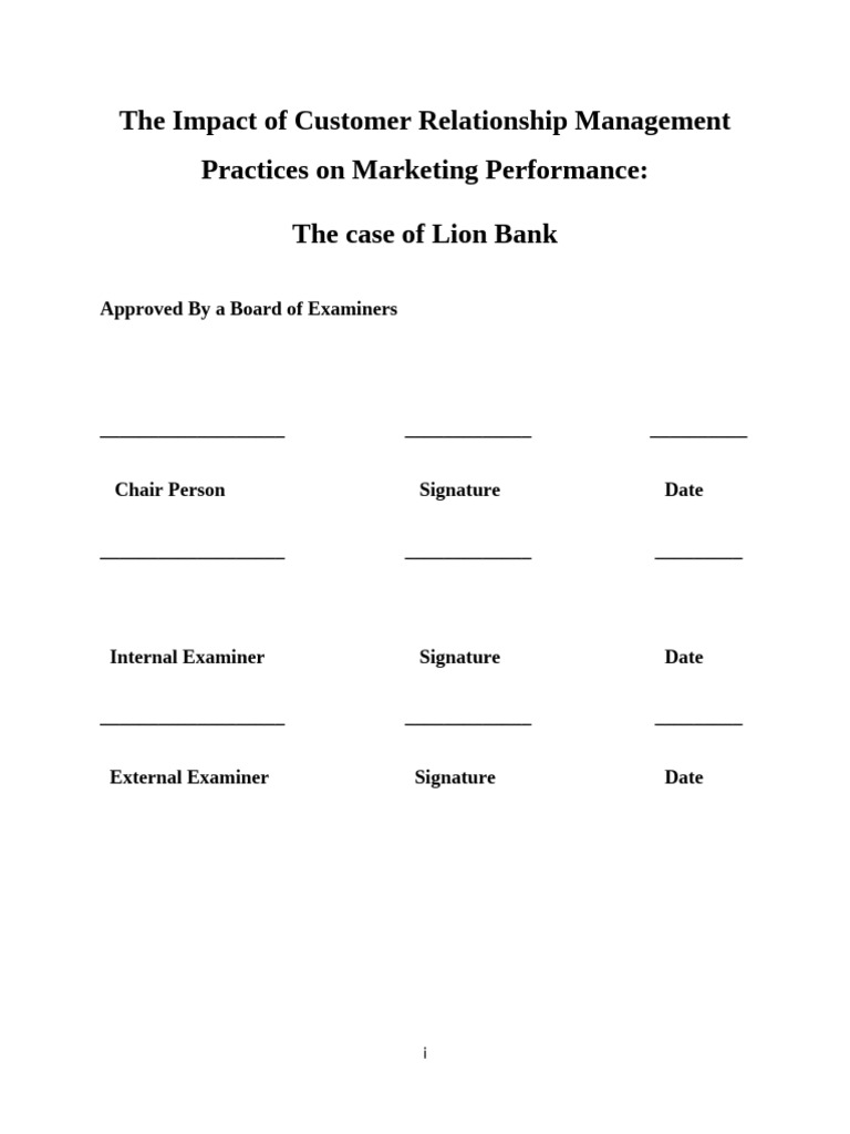 Customer Relationship Management | PDF | Customer Relationship ...