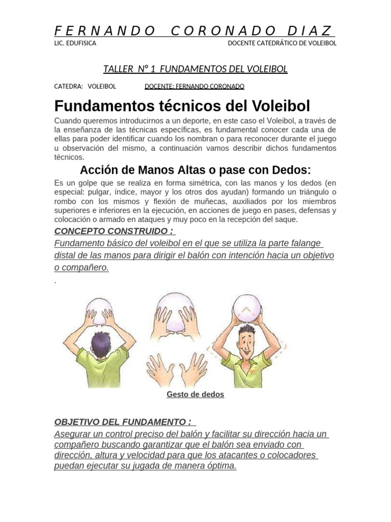 Fundamentos de Voleibol Jhosep Guerra - Daniel Rodríguez - Maria ...