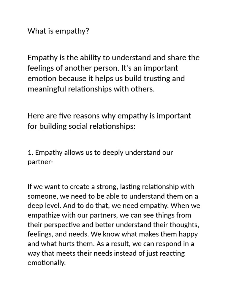 What Is Empathy | PDF