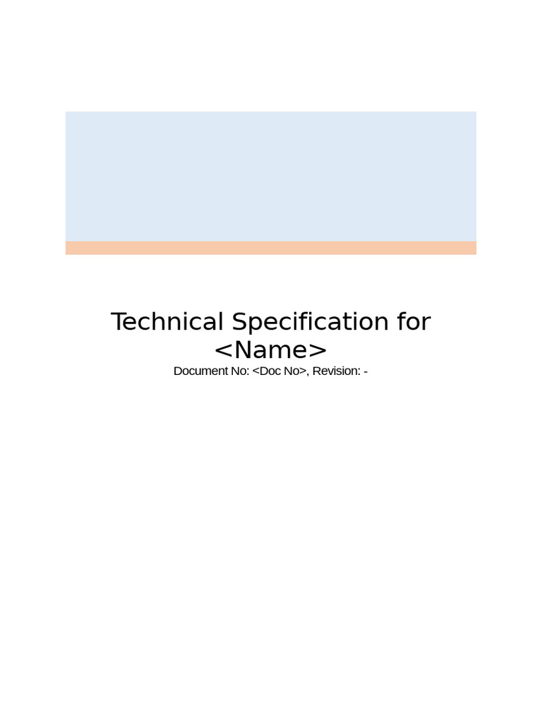 Technical Specification Template | PDF | Specification (Technical ...