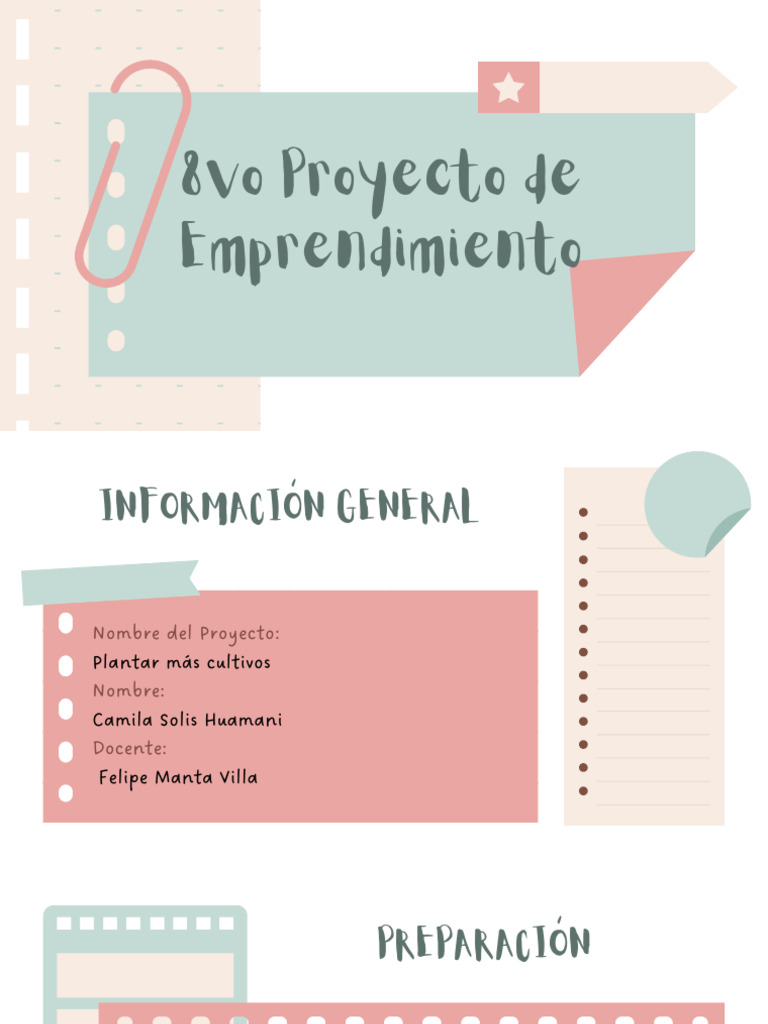 8vo Proyecto de Emprendimiento | PDF | Investigación y desarrollo | Gestión de recursos humanos