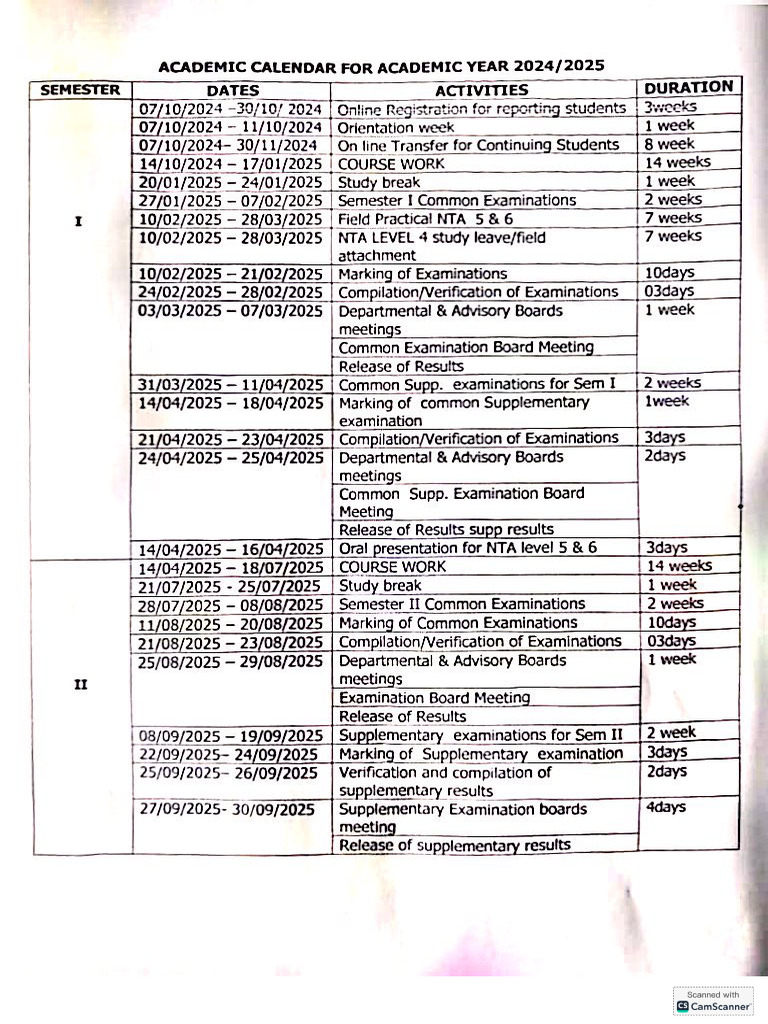 Academic Calendar 2024-2025 | PDF