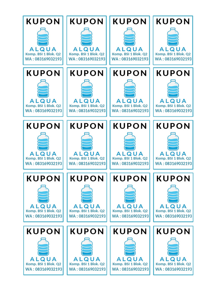 Kupon Galon Alqua | PDF