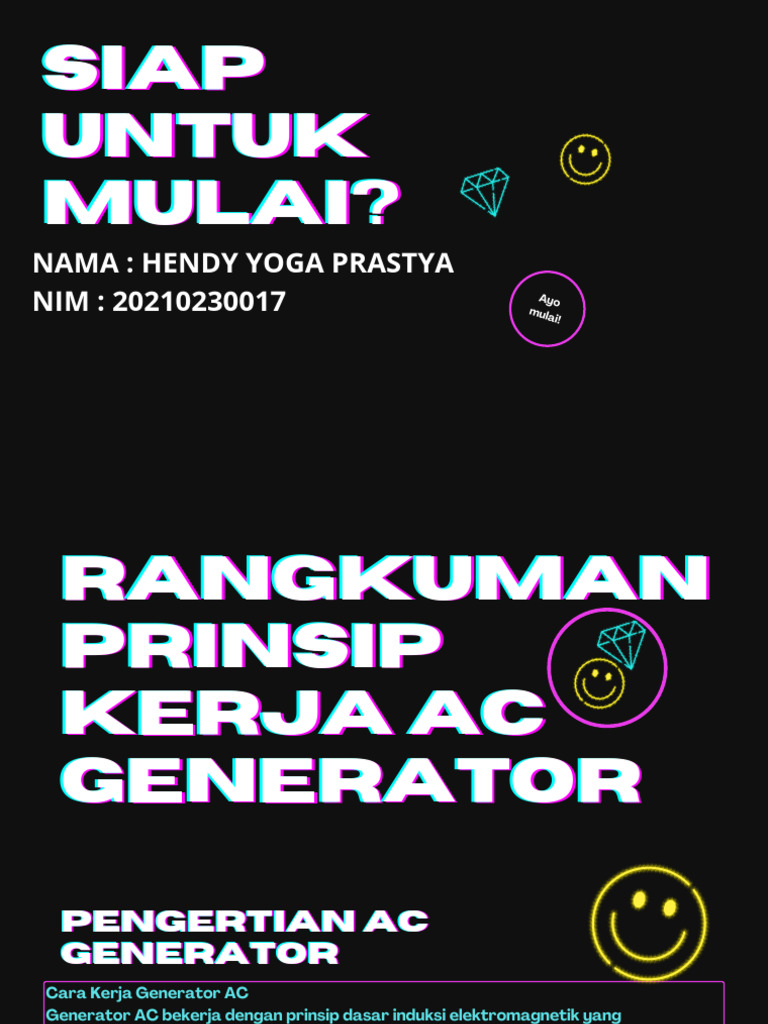 Rangkuman Prinsip Kerja Ac Generator | PDF