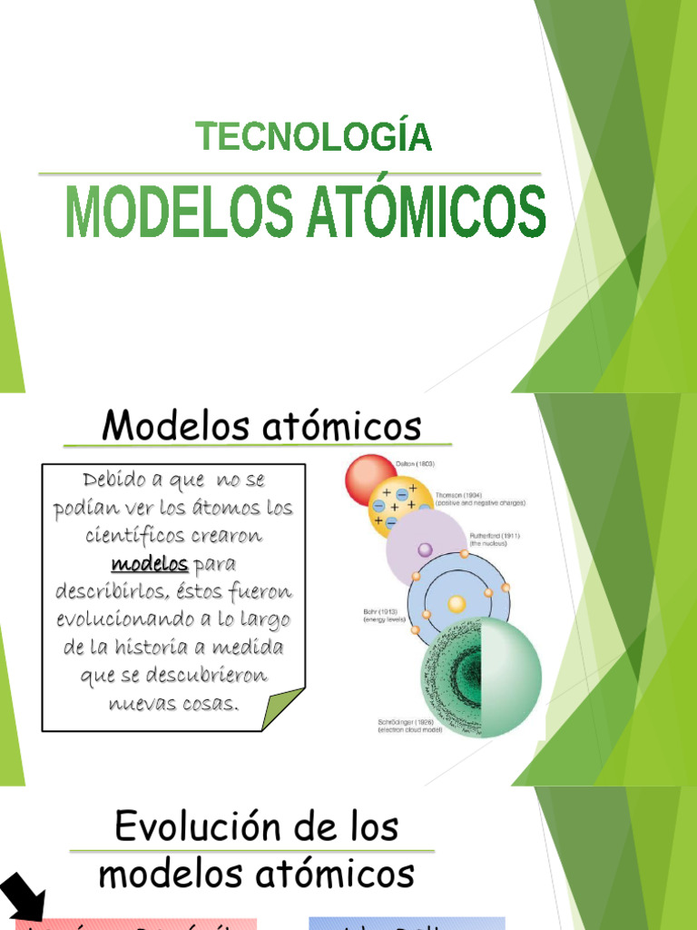 Evolución de los Modelos Atómicos | PDF | Átomos | Núcleo atómico