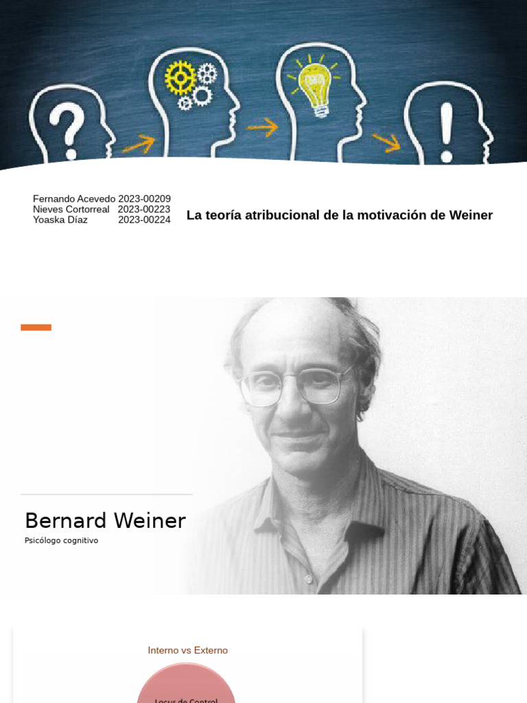 Teoria Atribucional de La Motivación de Weiner | PDF