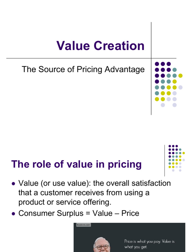Understanding Economic Value in Pricing | PDF | Value (Economics ...