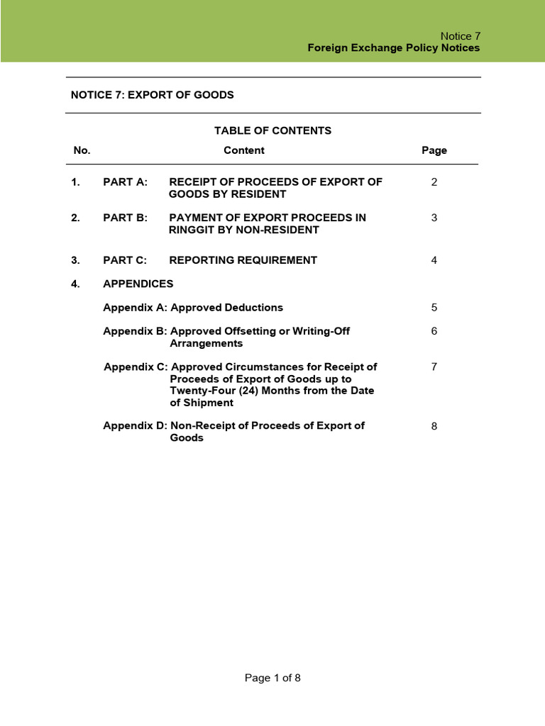 Notice 7_Export of Goods | PDF | Exports | Private Sector