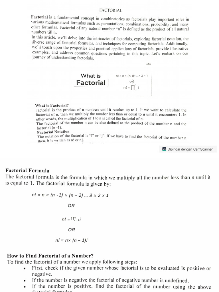 FACTORIAL | PDF