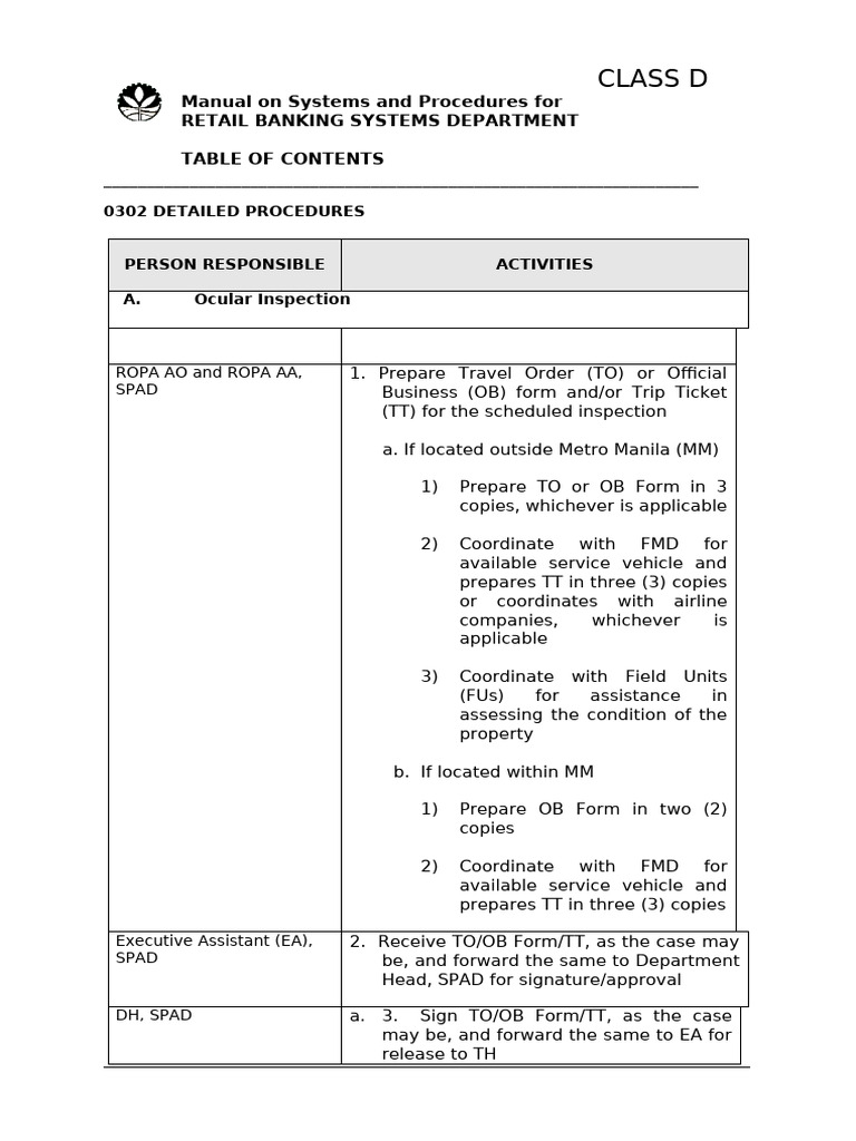Retail Banking Procedures Manual | PDF | Cash | Automated Teller Machine