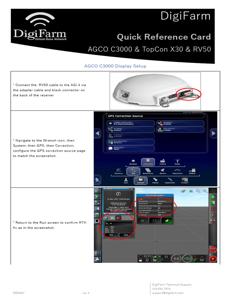 AGCO C3000 RV50 QRC Rev4 | PDF