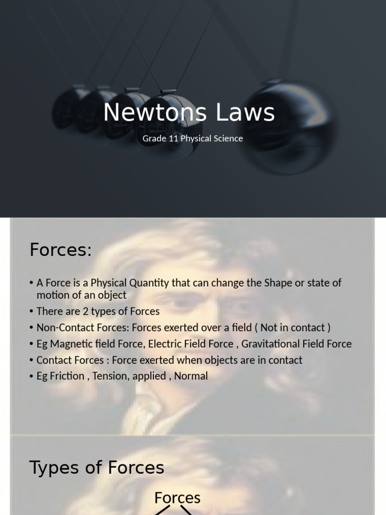 Newtons Laws + Forces | PDF | Force | Friction