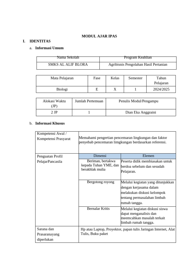 MODUL AJAR DIAN EKA Supervisi | PDF