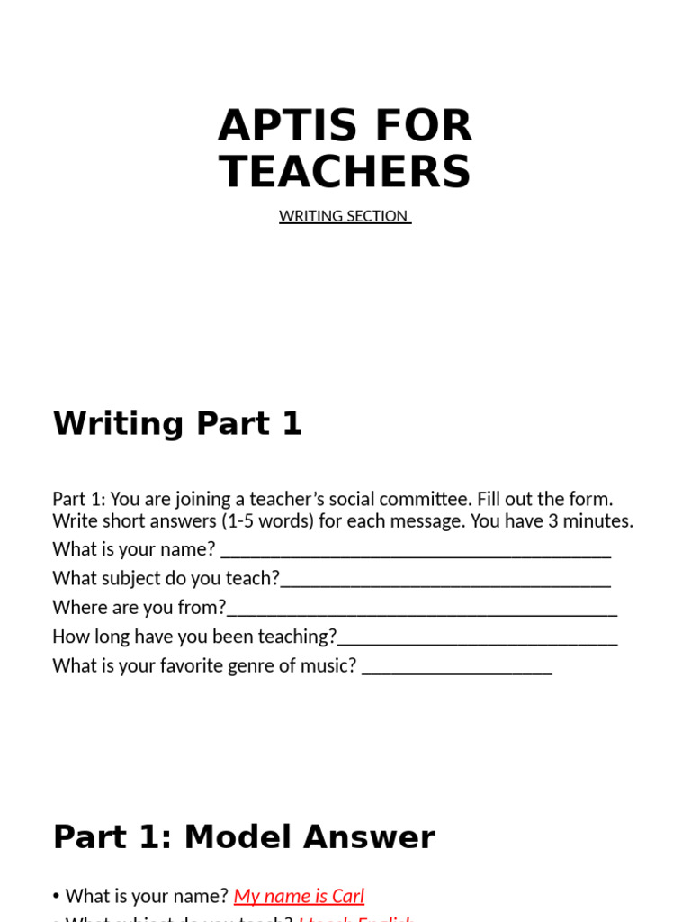 Writng Section Presentation | PDF
