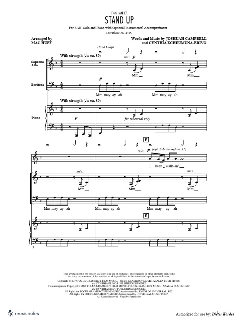 Stand Up - D Minor - MN0210707 | PDF