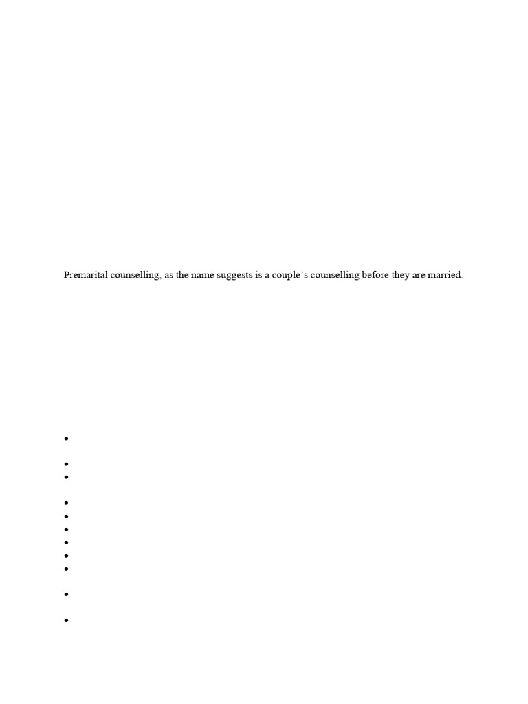 Pre Merital Counselling | PDF | Marriage | Conflict Resolution