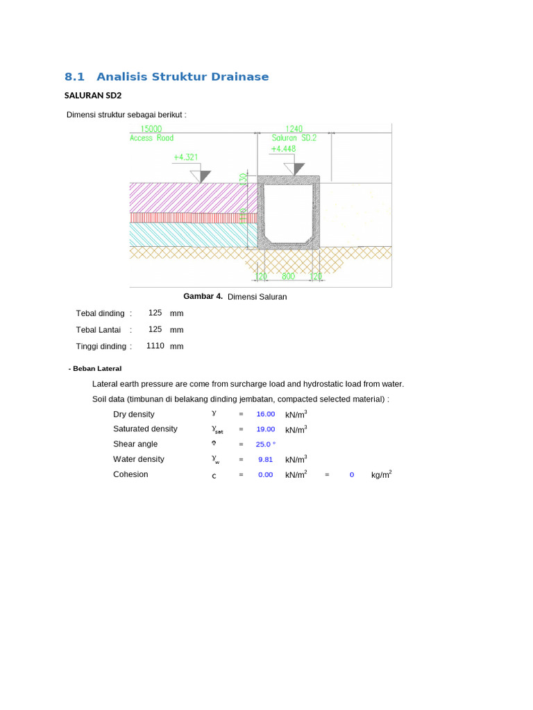 Analisis Struktur Drainase | PDF | Continuum Mechanics | Mechanical Engineering