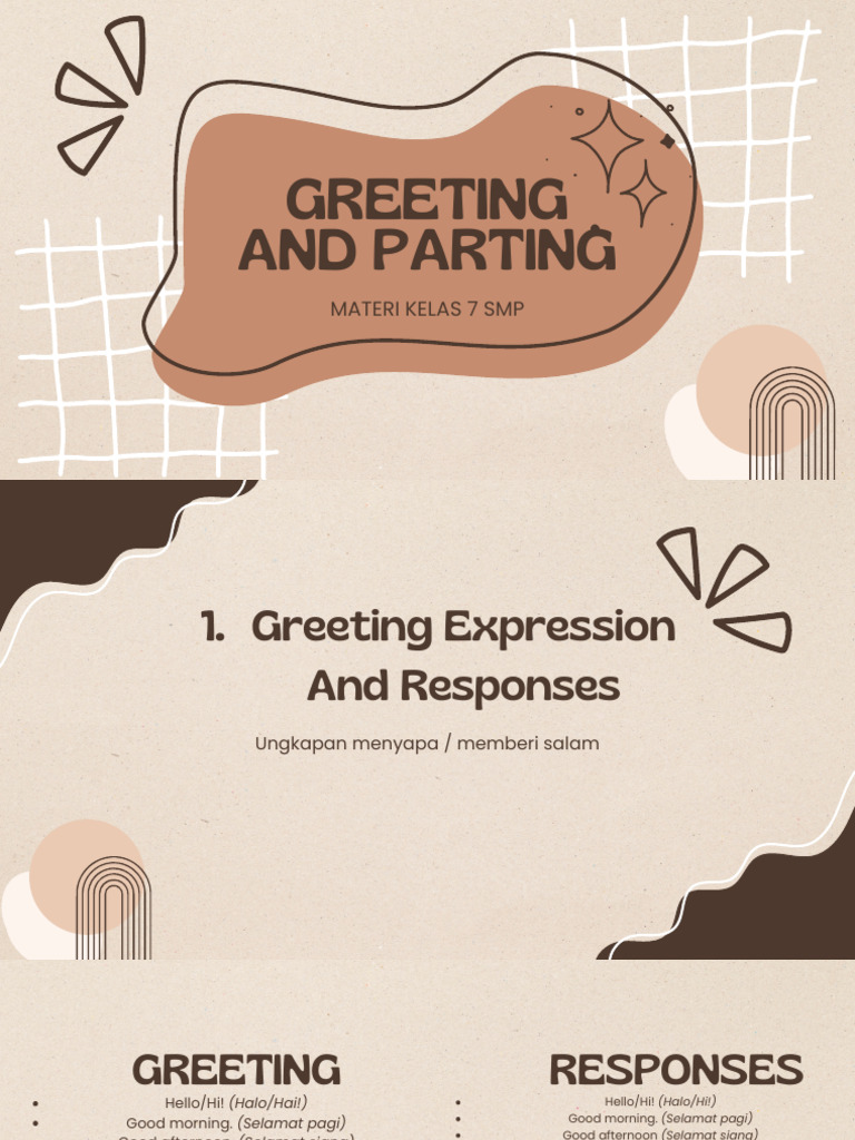 Greeting and Parting Material (Callista) | PDF | Karier & Perkembangan | Pengembangan Diri