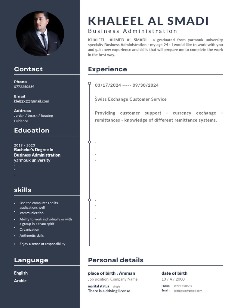 نسخة من Black White Minimalist CV Resume | PDF