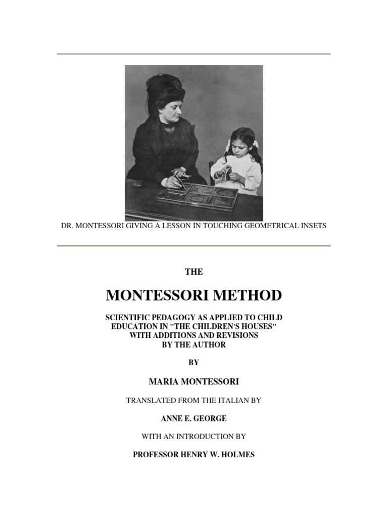 The Montessori Method Autor Maria Montessori | PDF | Senses ...