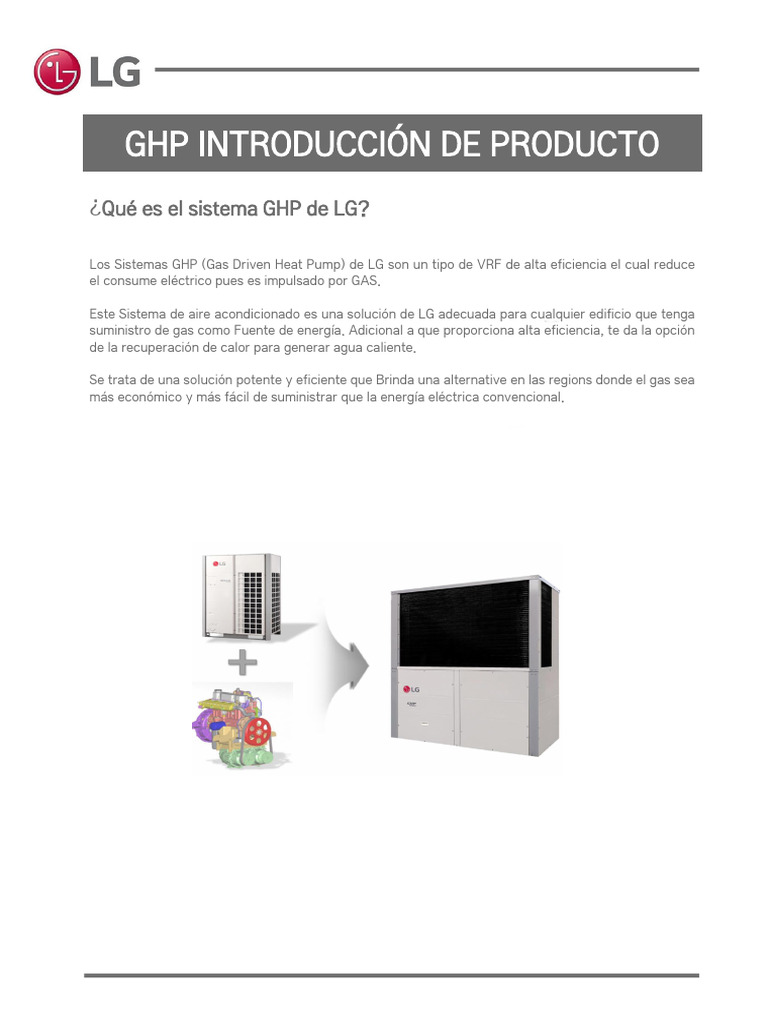 SISTEMA GHP de LG REFRIGERACION | PDF | Ingenieria Eléctrica | Aire acondicionado
