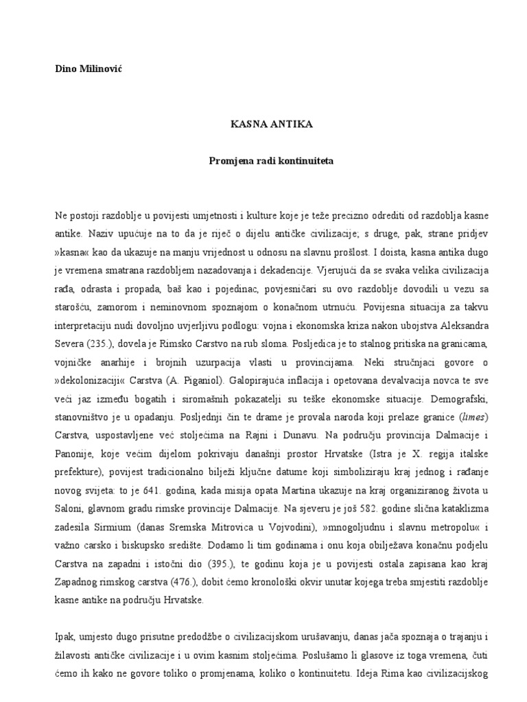 D.milinovic Kasna Antika | PDF