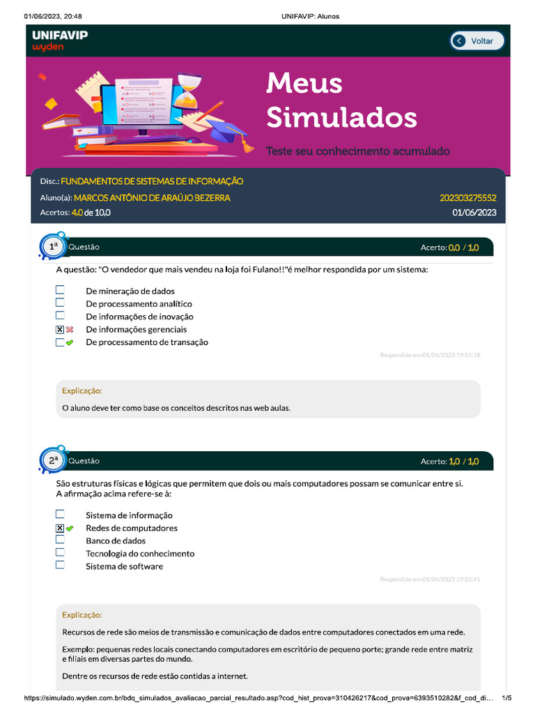 1 Simulado | PDF