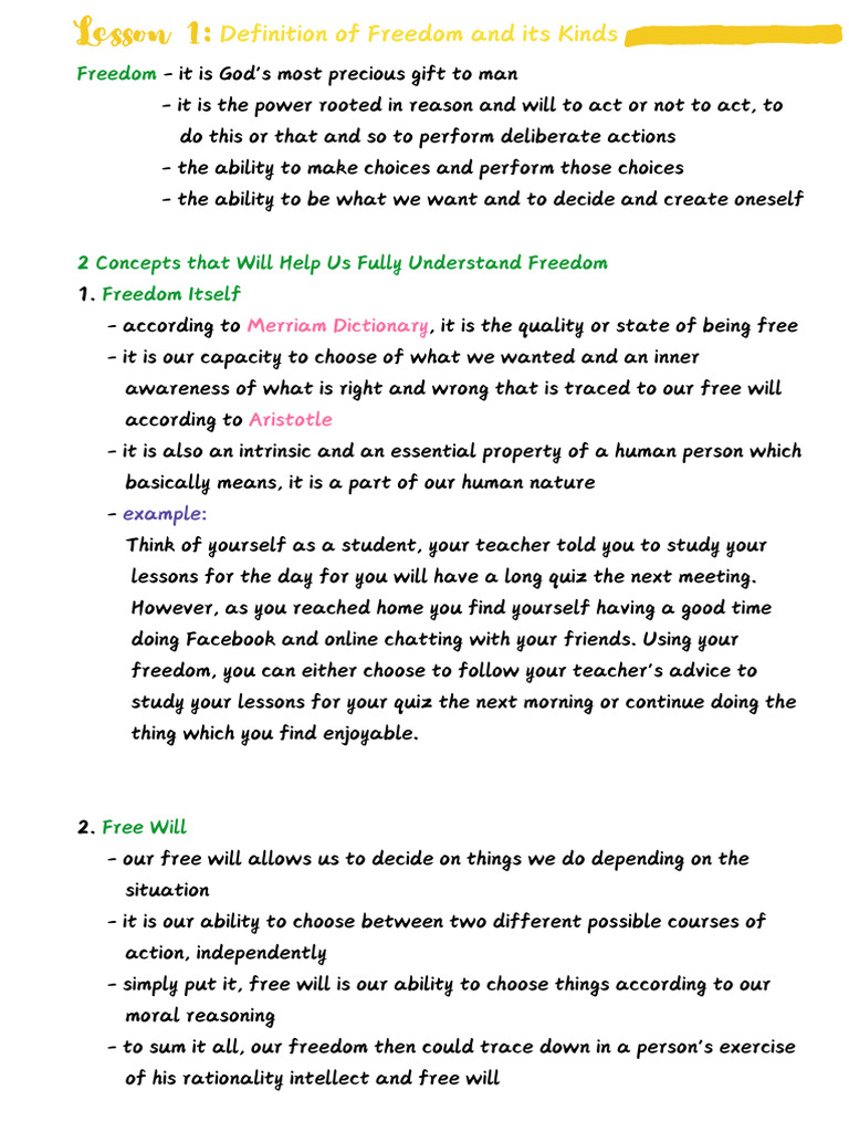 Quarter 2 | Lesson 1-3 | PDF | Free Will | Reason
