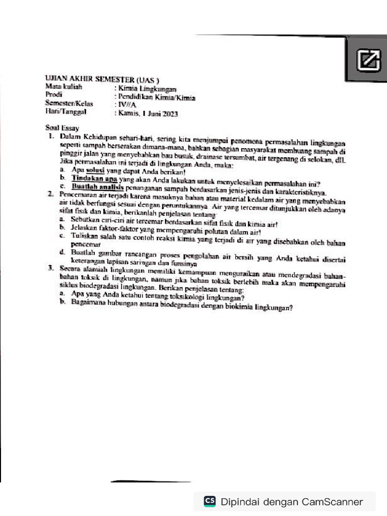 UAS KIMLING - Devinovita | PDF