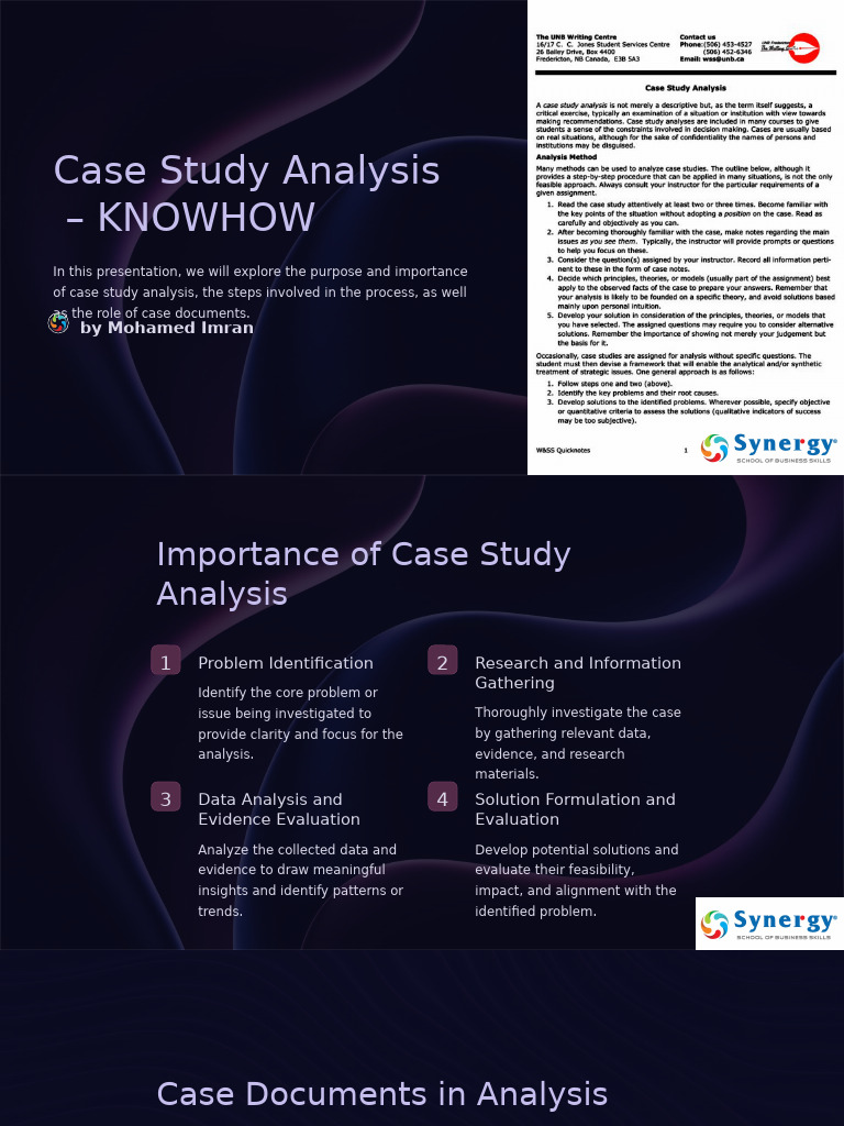 Case Study Analysis | PDF | Information | Critical Thinking