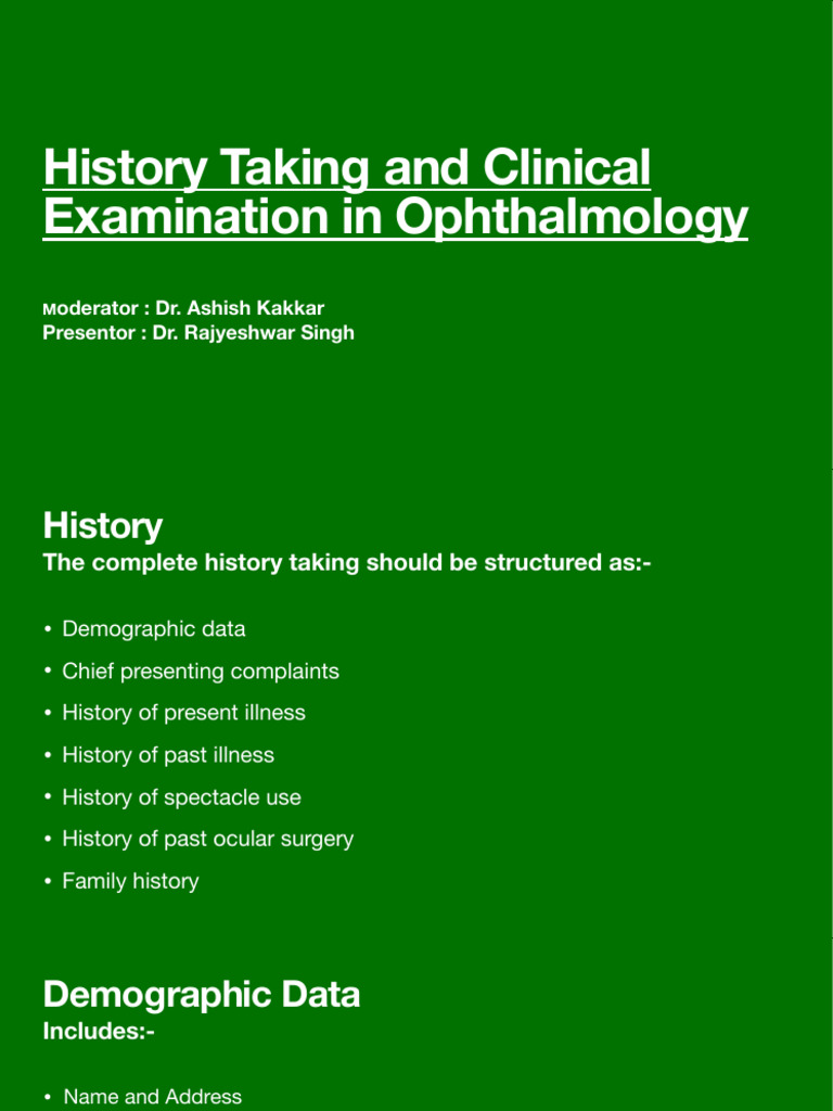 History and Clinical Examination 2 | PDF | Visual Impairment | Human Eye