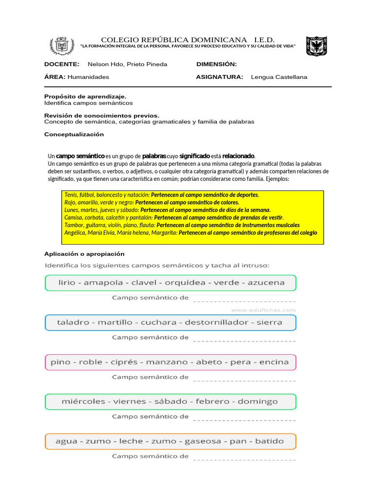 Guía Prof. Nelson Prieto. - Guía 1 | PDF