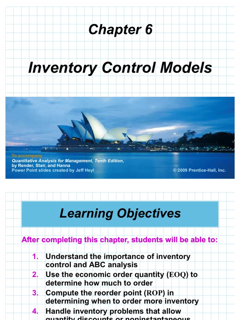 Chap 06 Inventory Control Models | PDF | Inventory | Enterprise ...