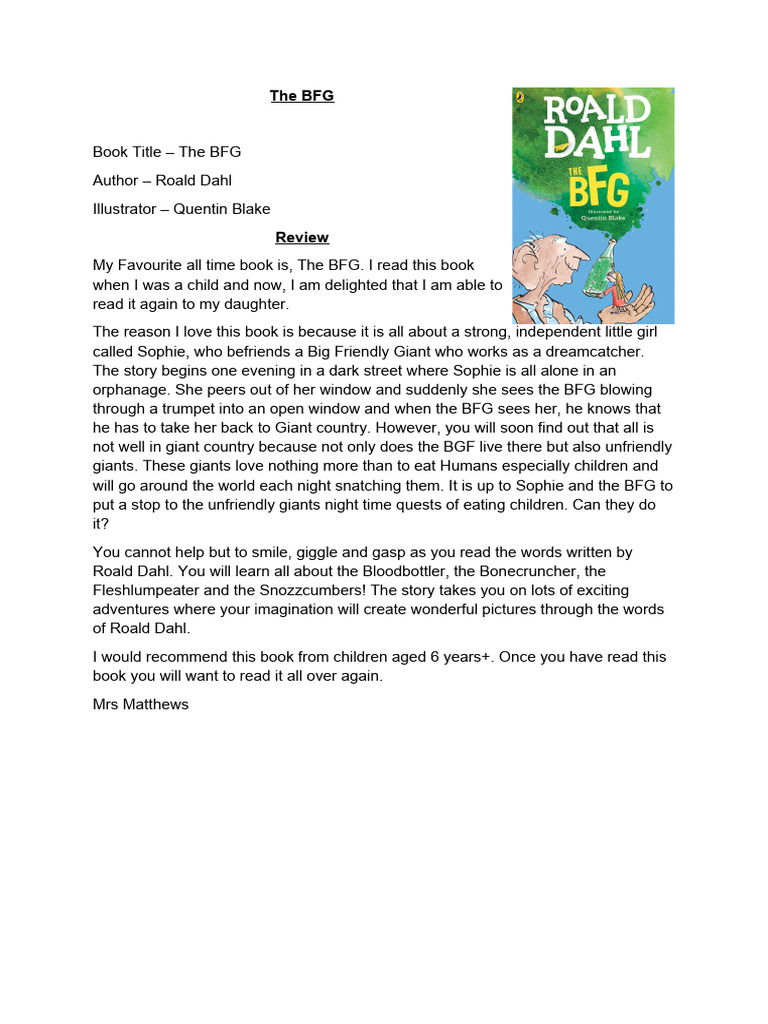 The BFG | PDF | General Fiction