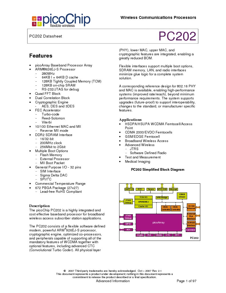Pc202 Full Datasheet | PDF | Flash Memory | Booting