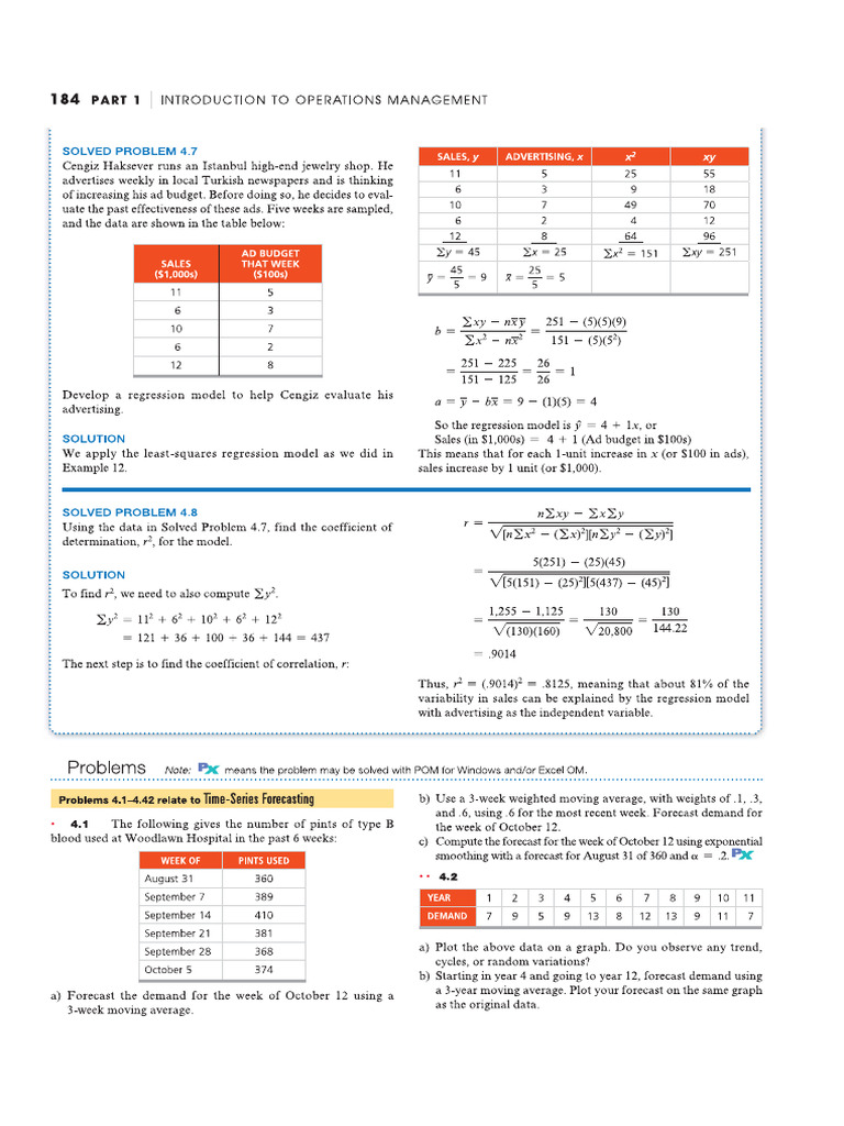 Forecasting Heizer Book Examples | PDF