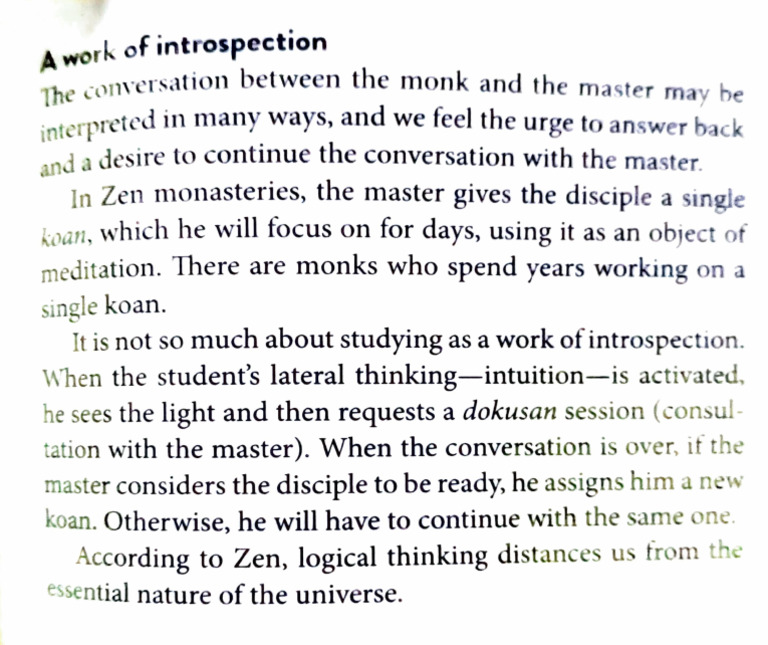 Zen Koans: A Path to Introspection | PDF | Career & Growth | Science ...