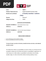 Week 09 - Task - Assignment - A Family Member I Admire (TA2) | PDF