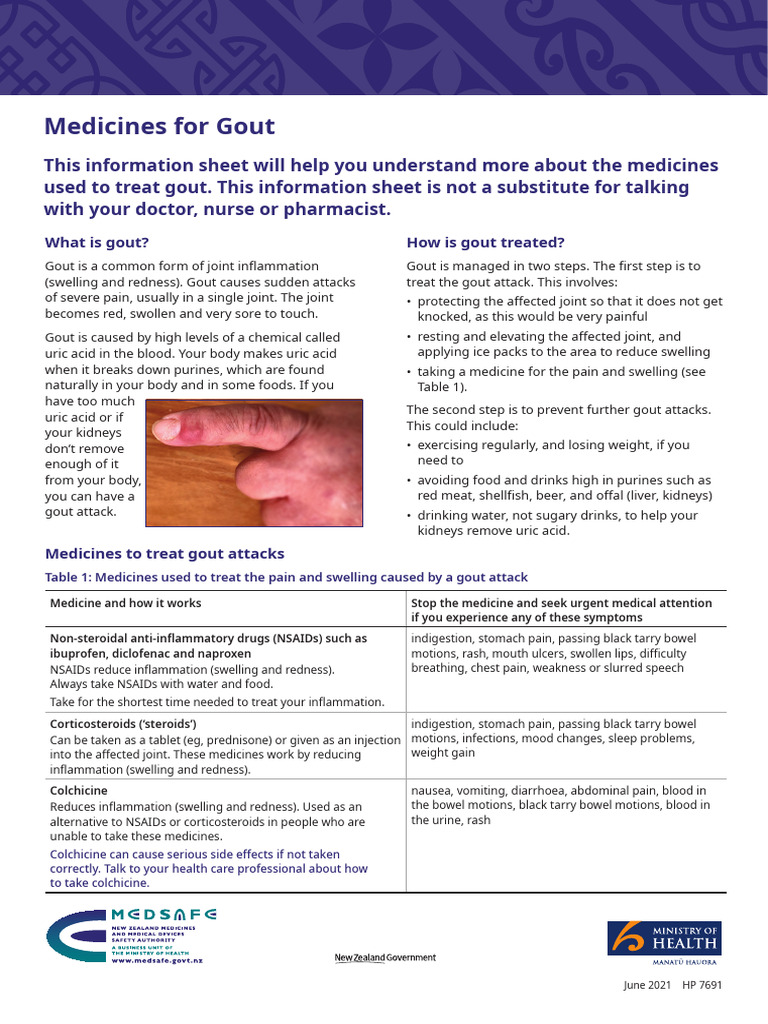 Medicines-for-Gout-Jun-2021 | PDF | Gout | Nonsteroidal Anti ...