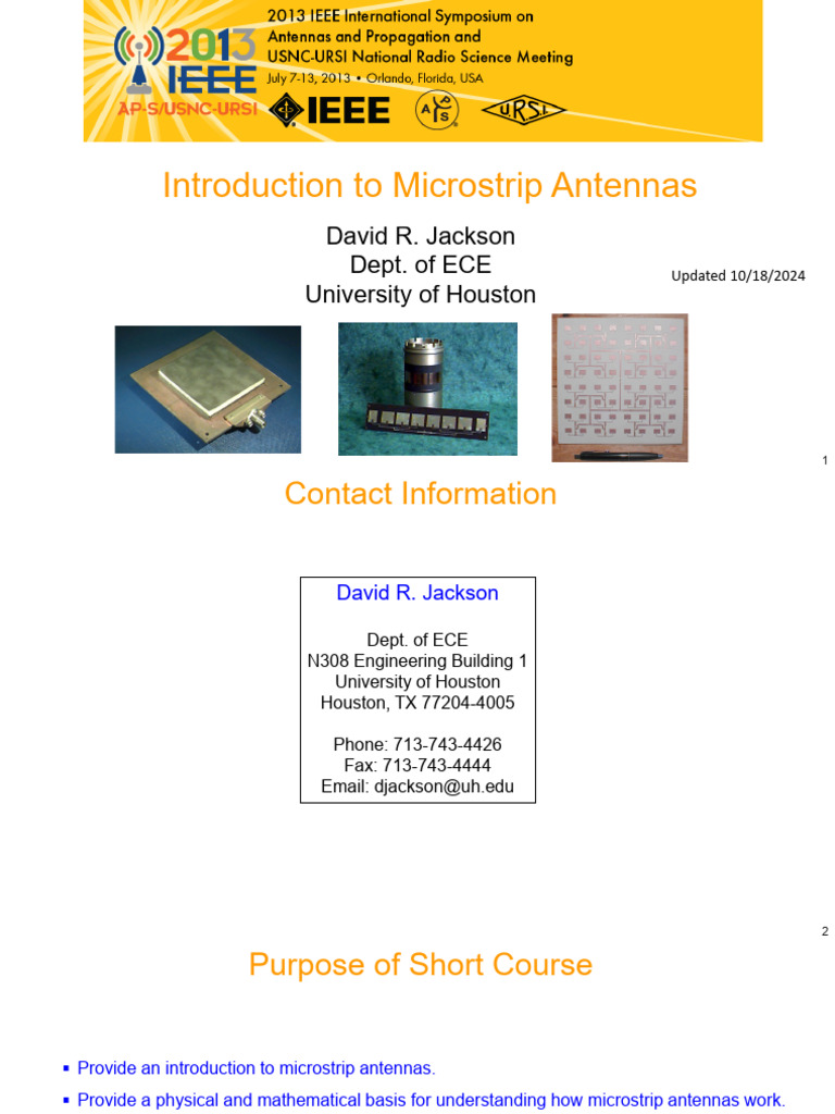 Introduction To Microstrip Antennas | PDF | Antenna (Radio ...