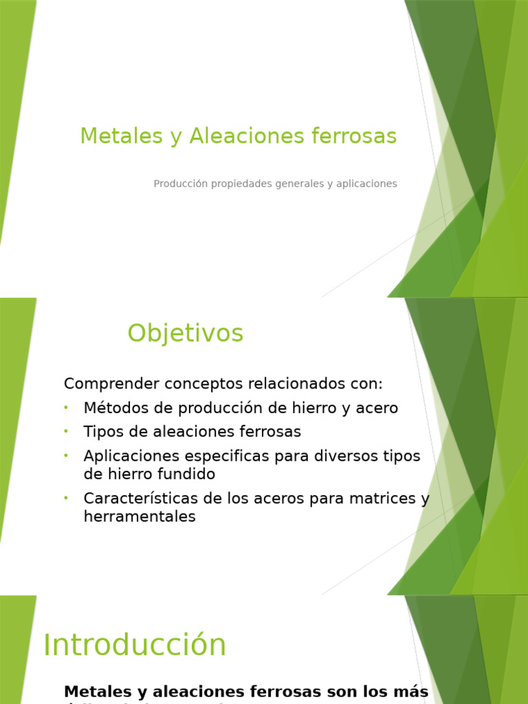 Metales y Aleaciones Ferrosas | PDF | Hierro | Acero