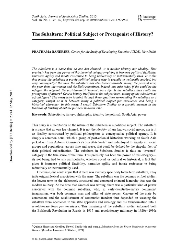 The Subaltern | PDF