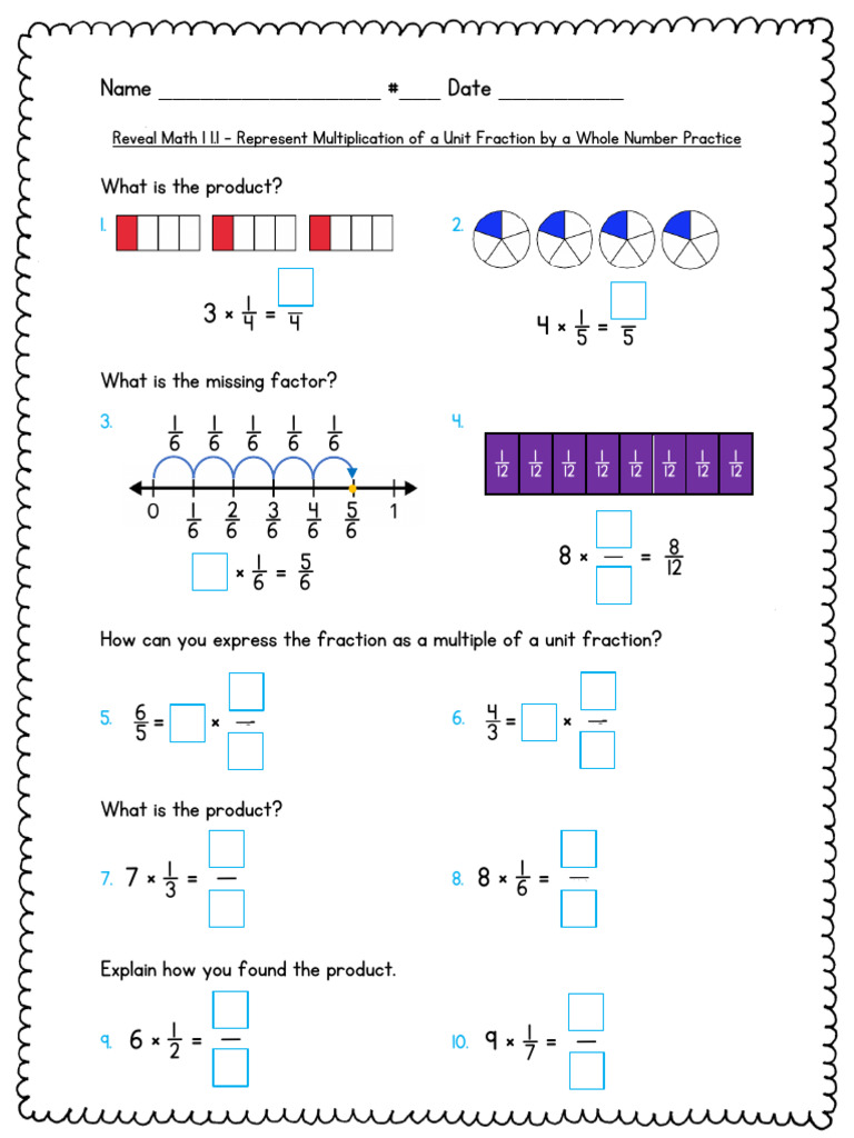 RevealMath4thGrade111MultiplyUnitFractionsbyWholeNumbersWorksheet 1 ...