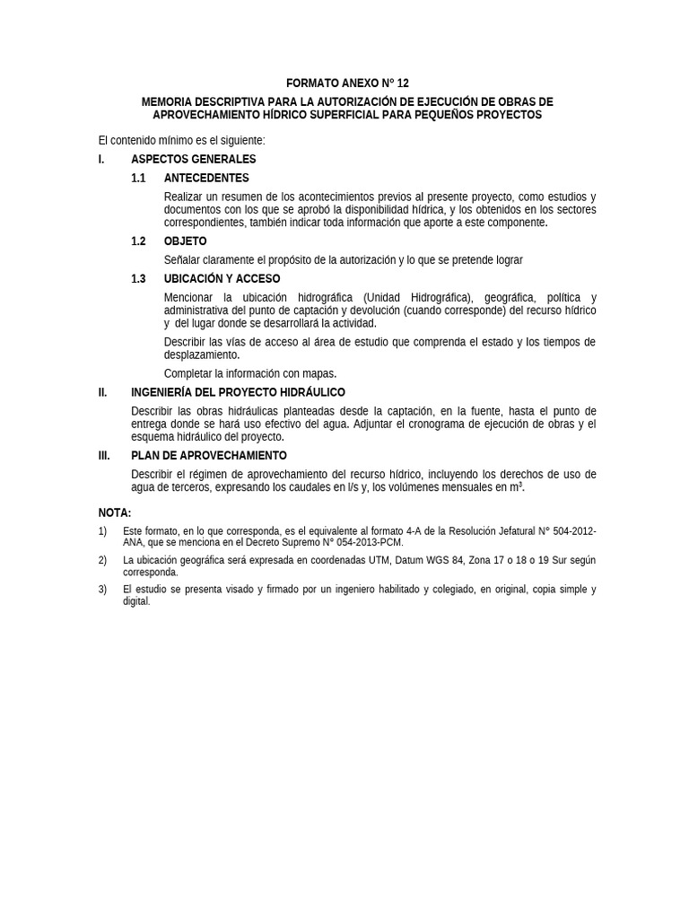 Formato Anexo N 12 | PDF