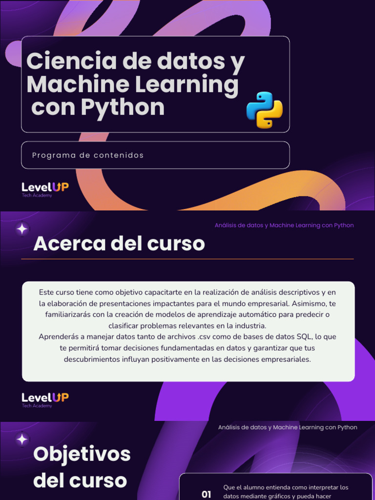 Curso de Data Science y ML con Python | PDF | Aprendizaje automático ...