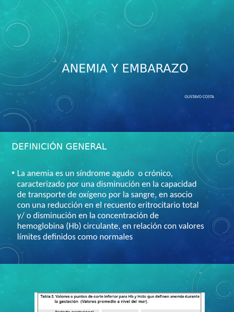 Anemia y Embarazo | PDF | Sangre | Hierro