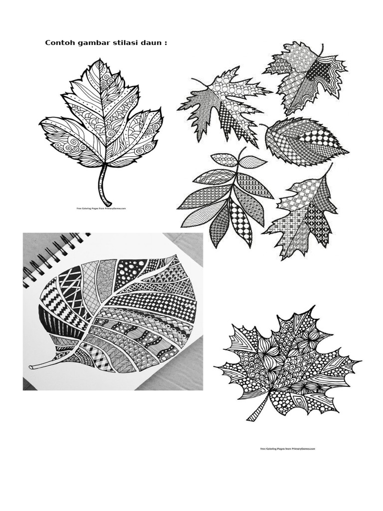 Contoh Gambar Stilasi Daun Sukun | PDF