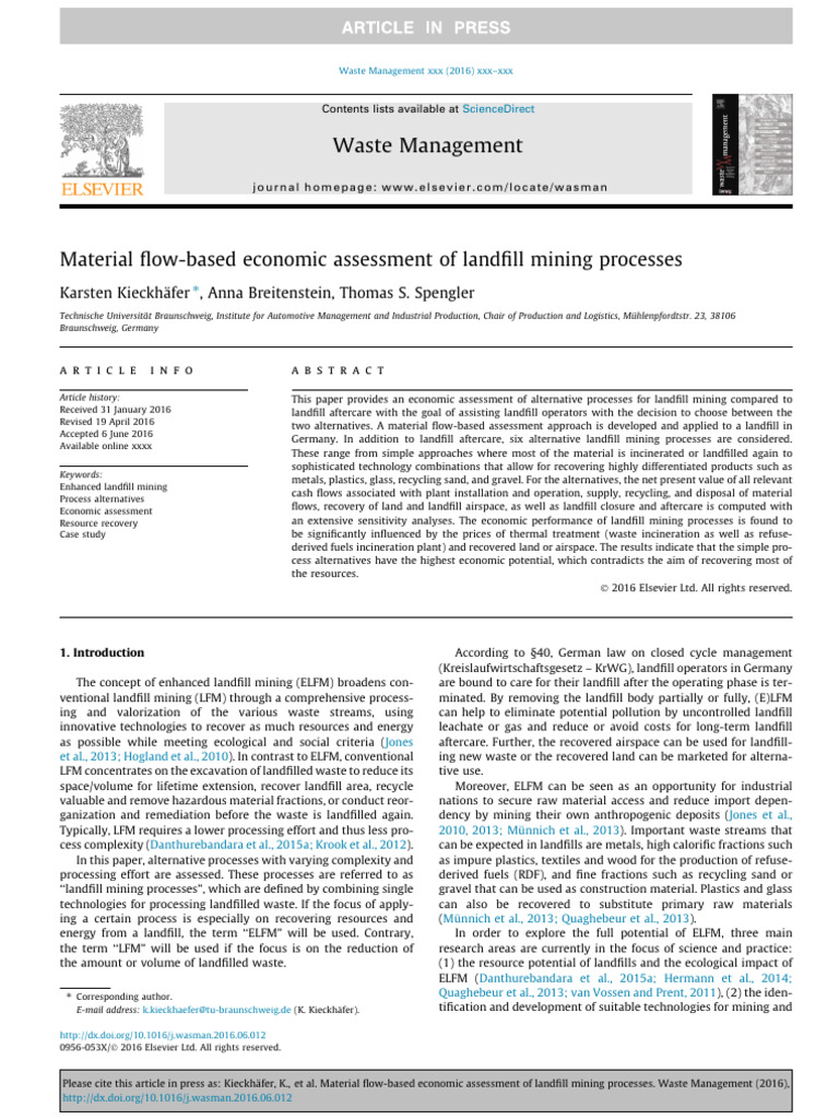 10 1016@j Wasman 2016 06 012 | PDF | Waste | Waste Management