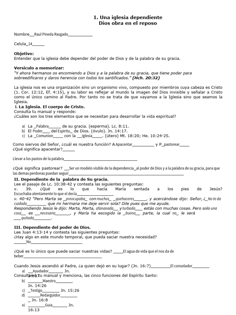 Tarera Calse 1 ASI 2023 | PDF | Teología sistemática | Creencia y ...